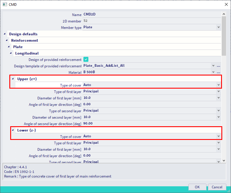 Calculation reinforcement cover (FAQ)