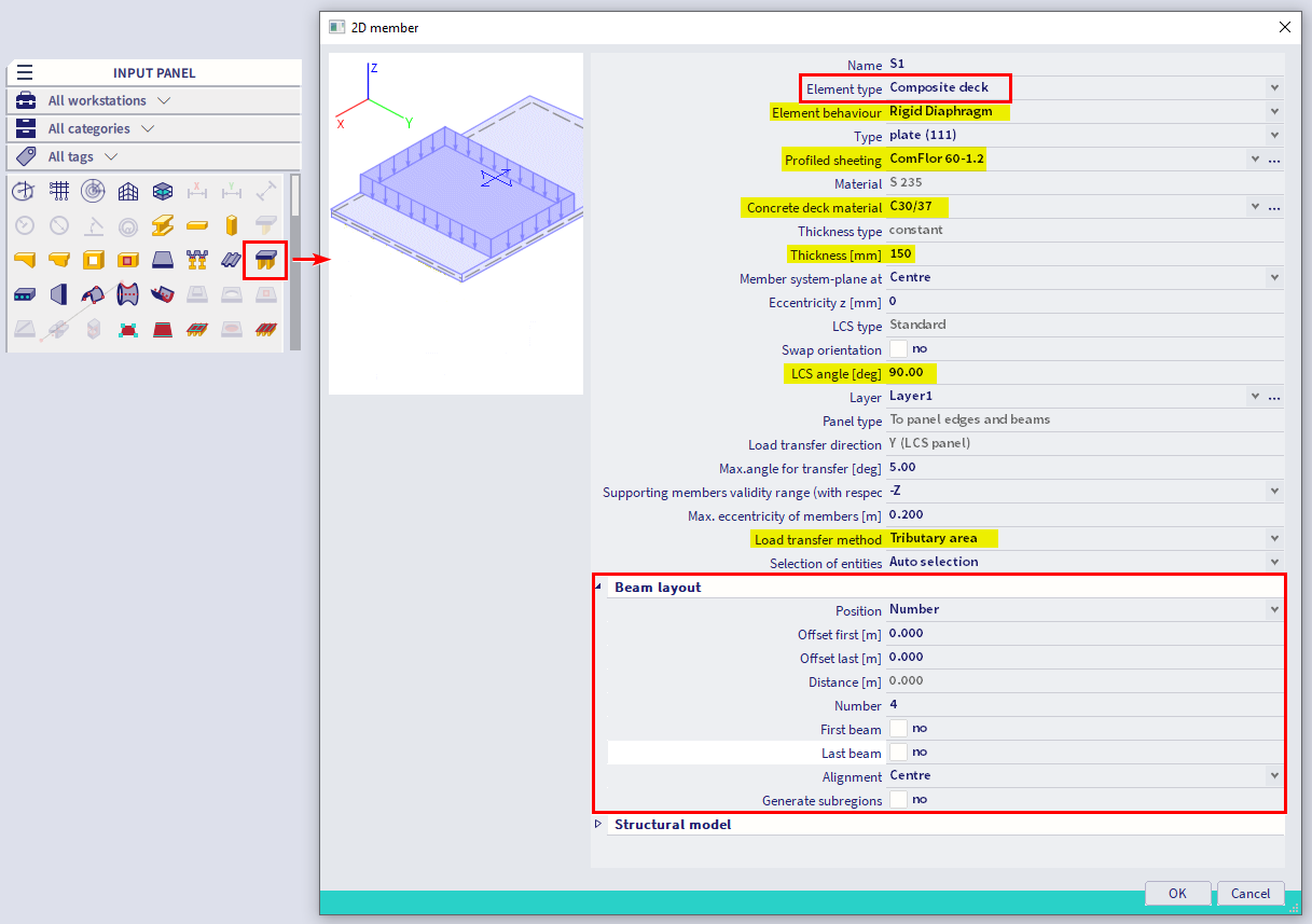 Model a typical composite beam (FAQ)