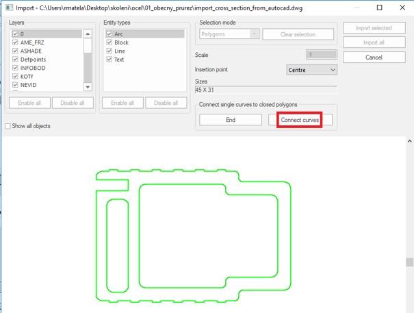 Import a cross-section from a dwg or dxf file (FAQ)