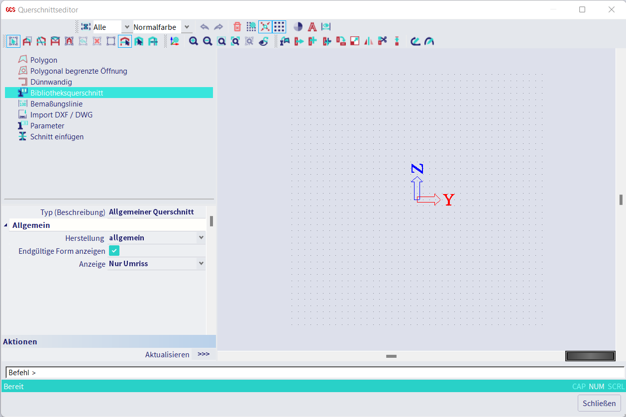 Benutzerdefinierten Querschnitt erstellen (FAQ)