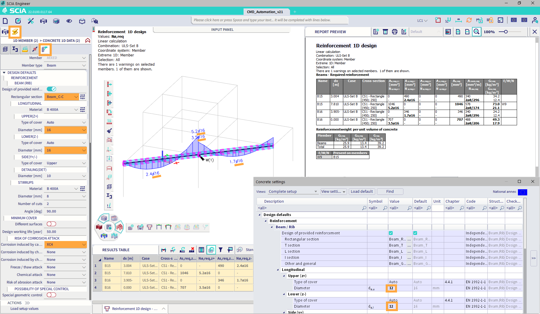 New features in SCIA Engineer 22 – concrete design (SCIA Engineer)