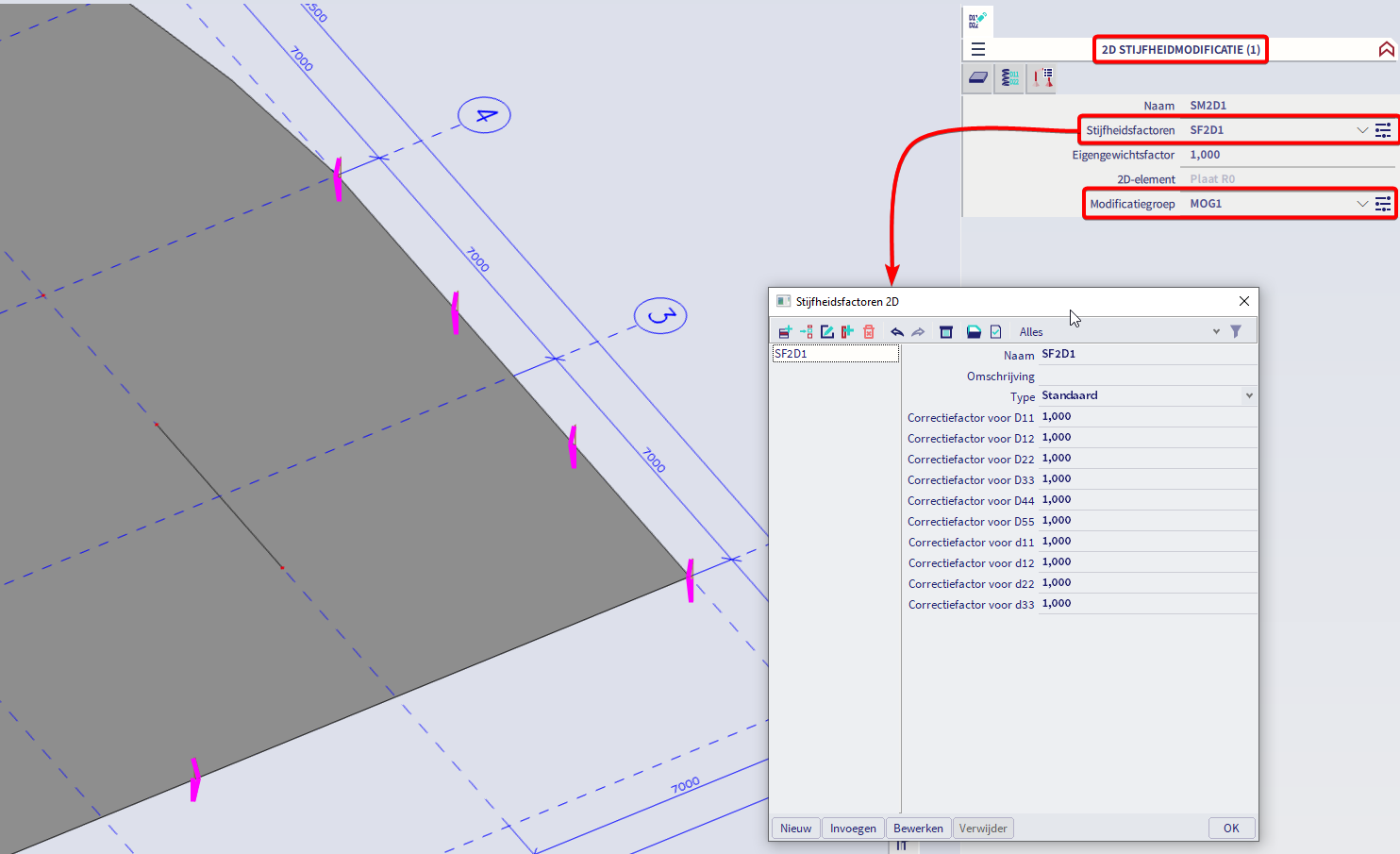 Orthotroop gedrag bij platen in SCIA Engineer (FAQ)