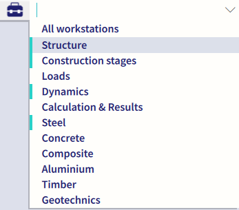 Predefined user interface templates (SCIA Engineer)