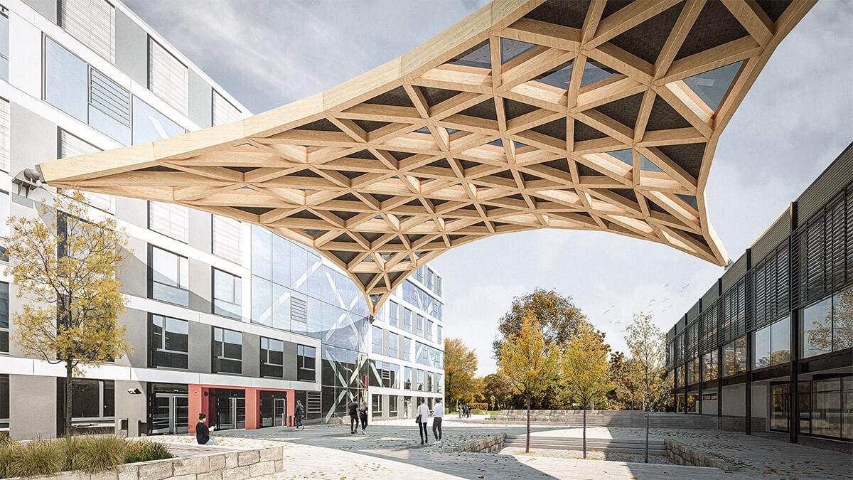 Reangular - A parametric timber roof project - SCIA