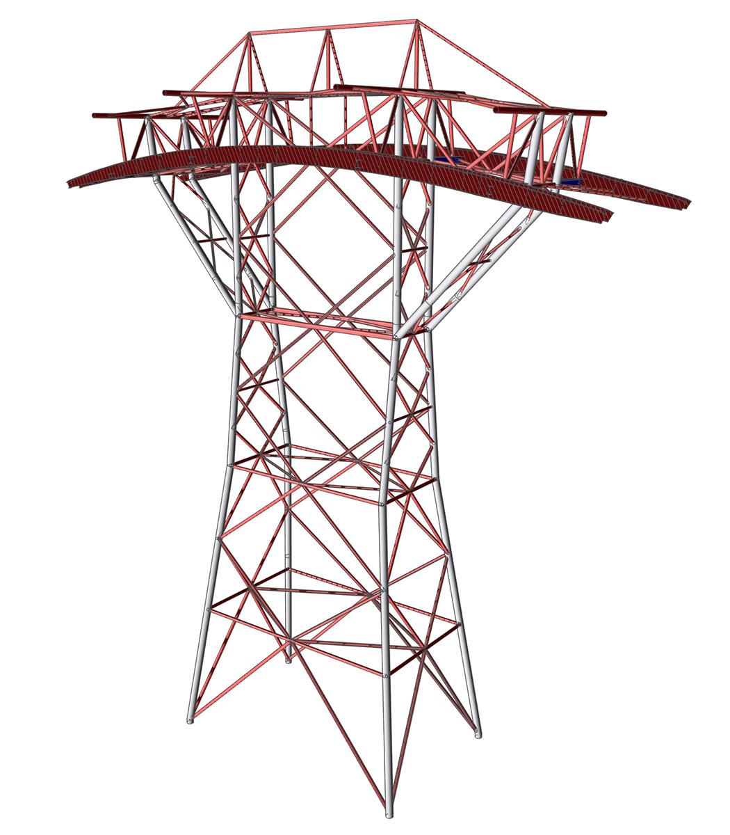 Ropeway Lattice Tower - SCIA